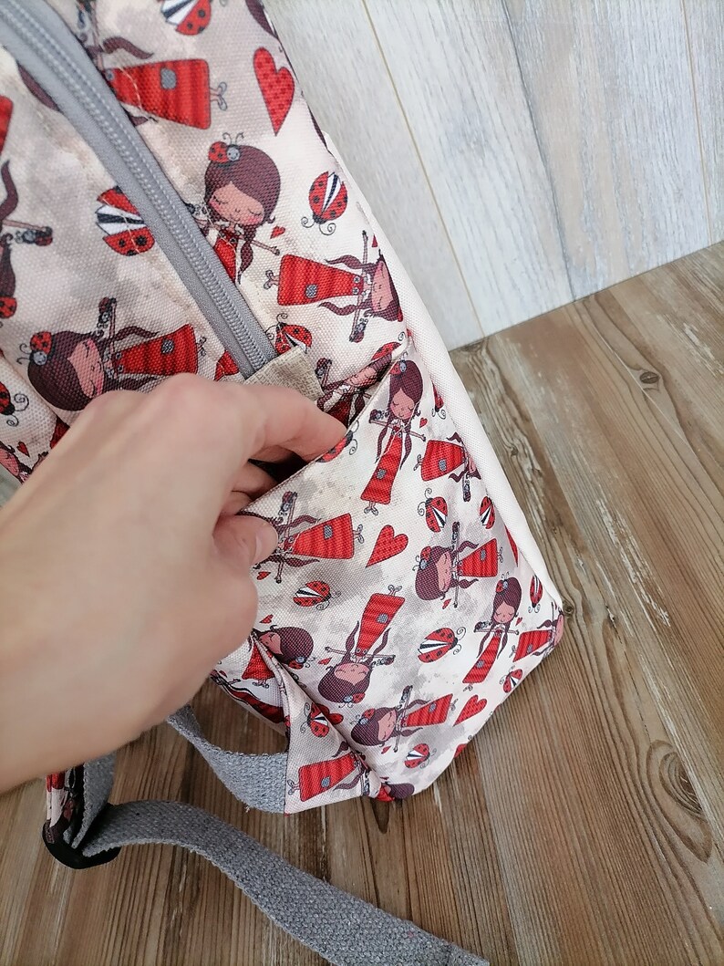 L Size Red Girl Kids Backpack Toddler Bag Nursery Kindergarden Rucksack ...