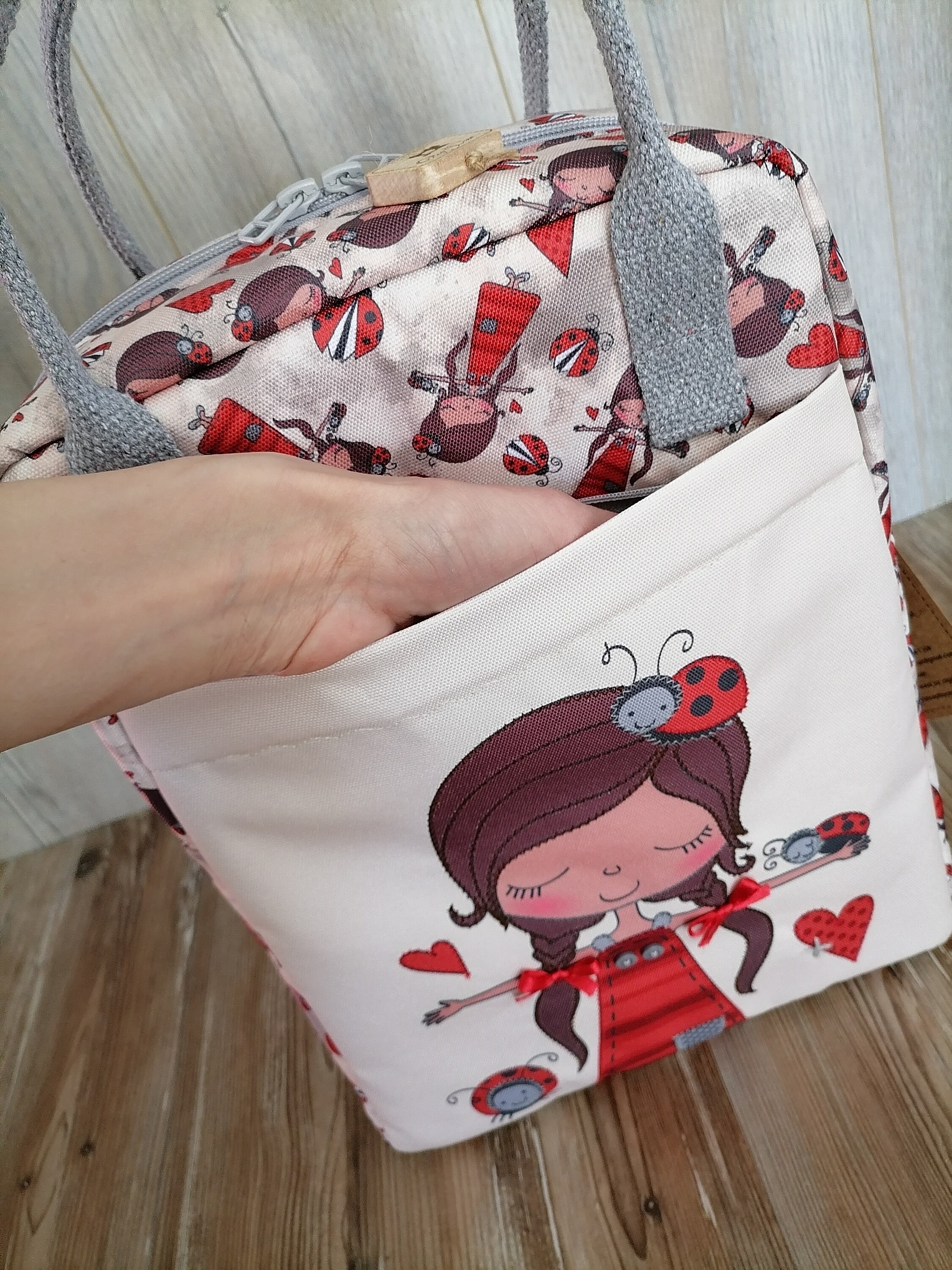 L Size Red Girl Kids Backpack Toddler Bag Nursery Kindergarden Rucksack ...