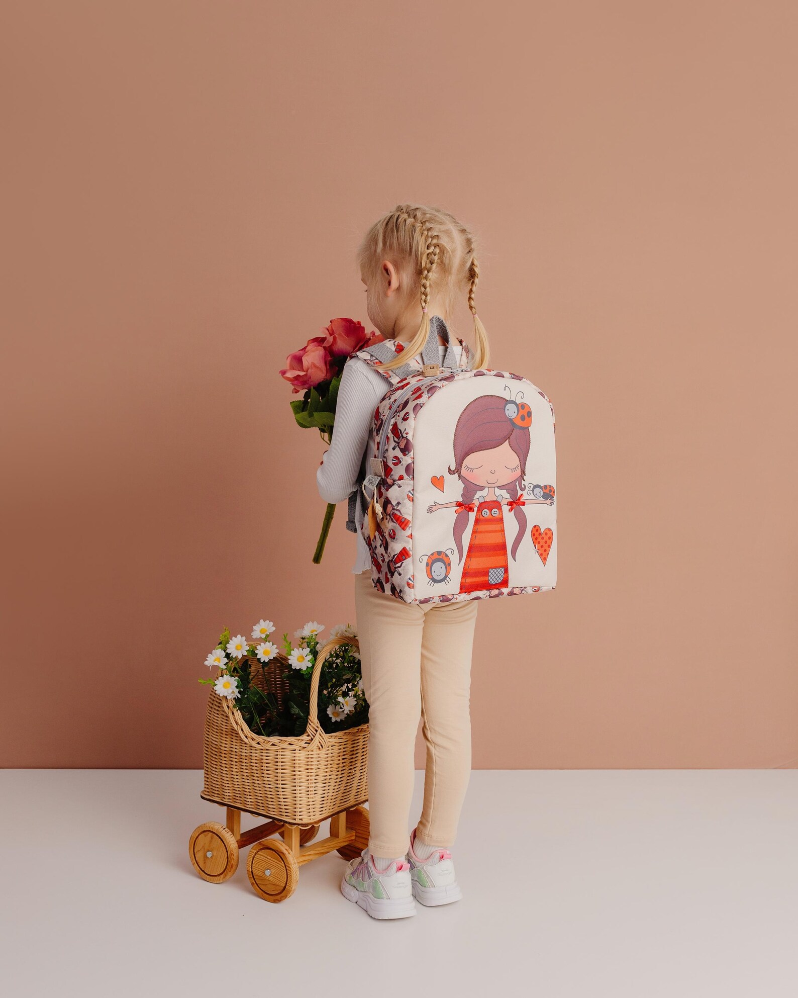 M Size Red Girl Kids Backpack Toddler Bag Nursery Kindergarden Rucksack ...