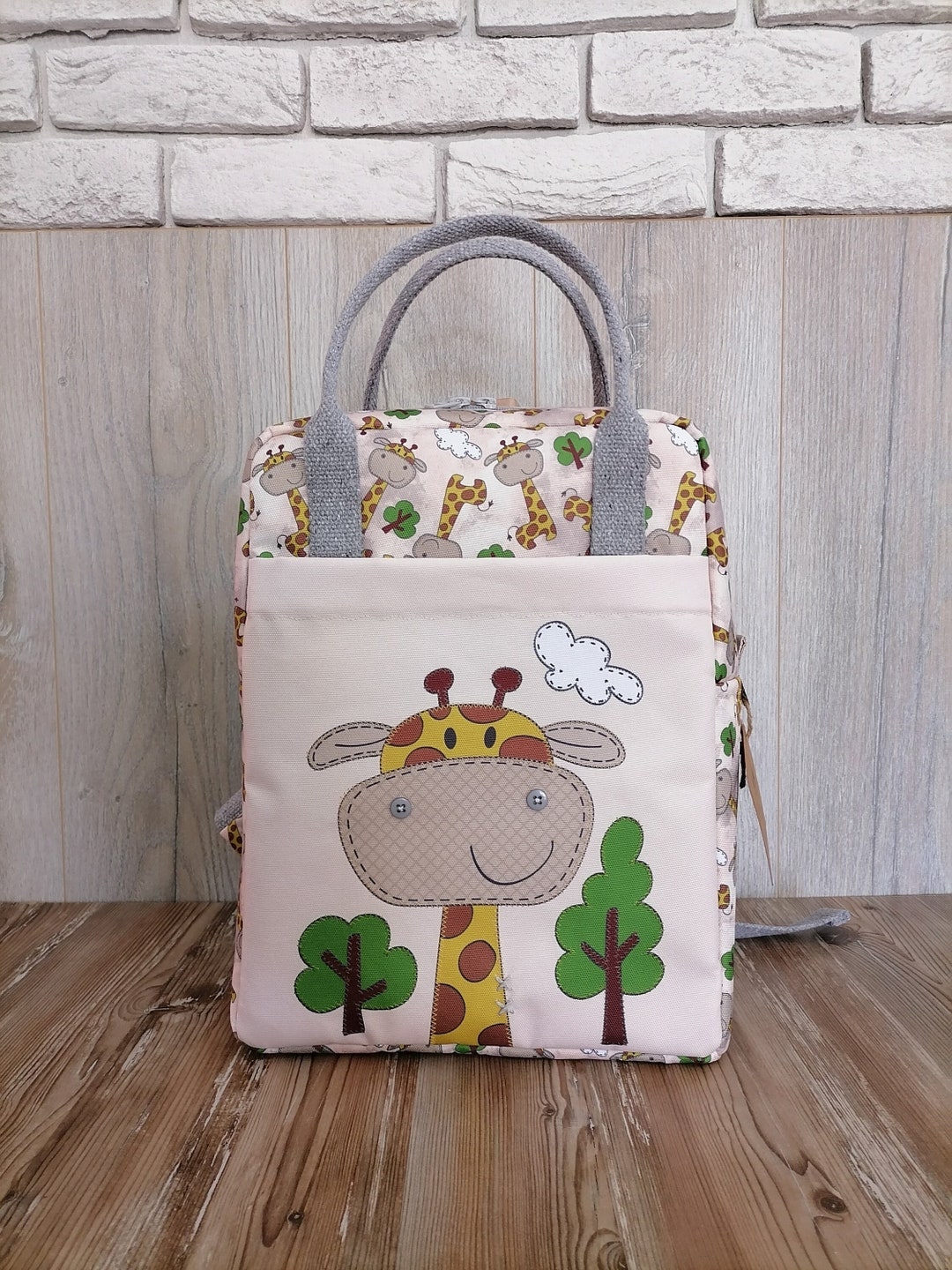 L Size Giraffe Kids Backpack Toddler Bag Nursery Kindergarden Rucksack ...