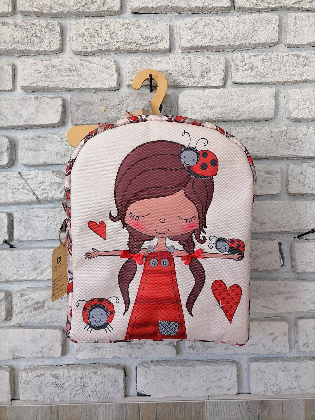 M Size Red Girl Kids Backpack Toddler Bag Nursery Kindergarden - Etsy