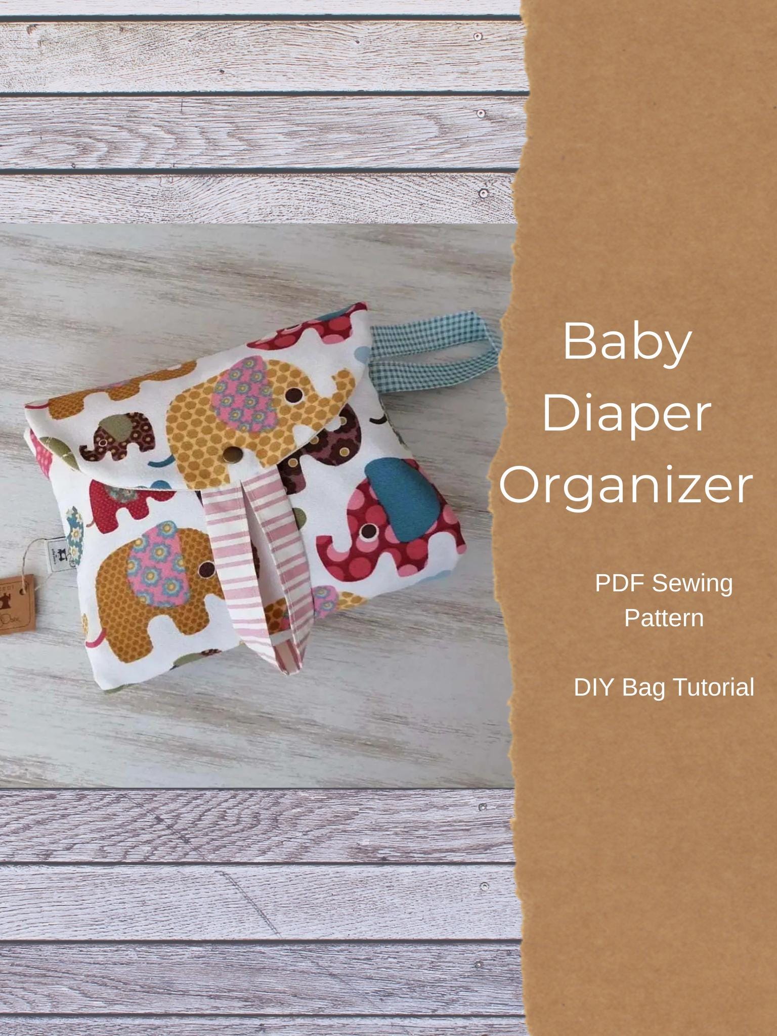Baby Diaper Organizer Sewing Pattern, Portable Nursery Caddy (PDF ...
