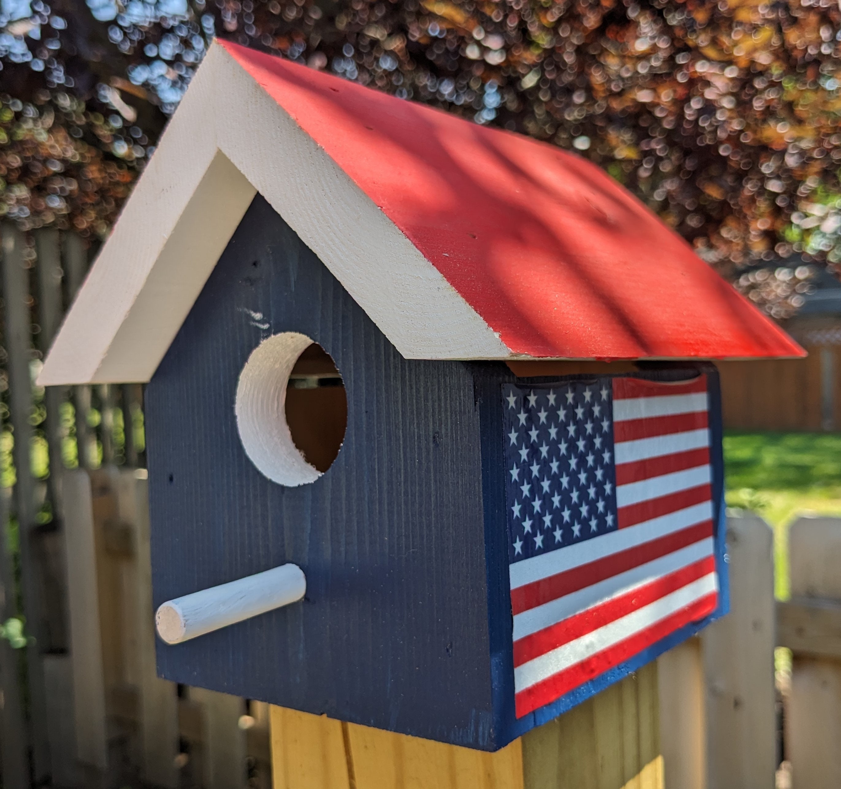 US Flag Bird House - Etsy
