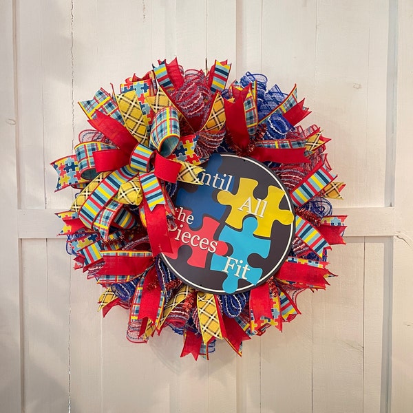 Autism Wreath - Etsy