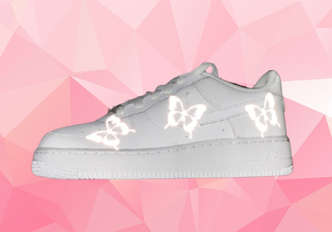Custom Reflective Air Force 1 drip Butterfly & Stars AF1 - Etsy