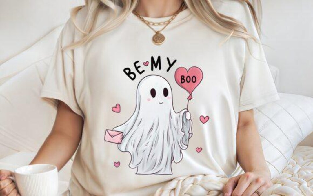 Be My Boo Ghost Valentine's Day PNG, Cute Halloween Decor, Spooky Love ...