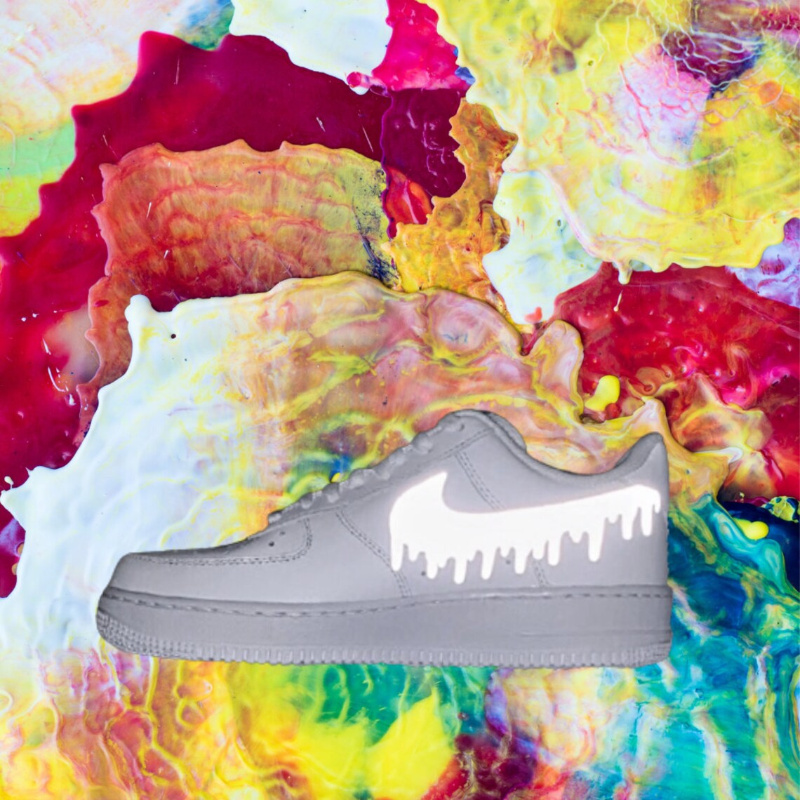 Custom Reflective Air Force 1 drip Butterfly & Stars AF1 - Etsy