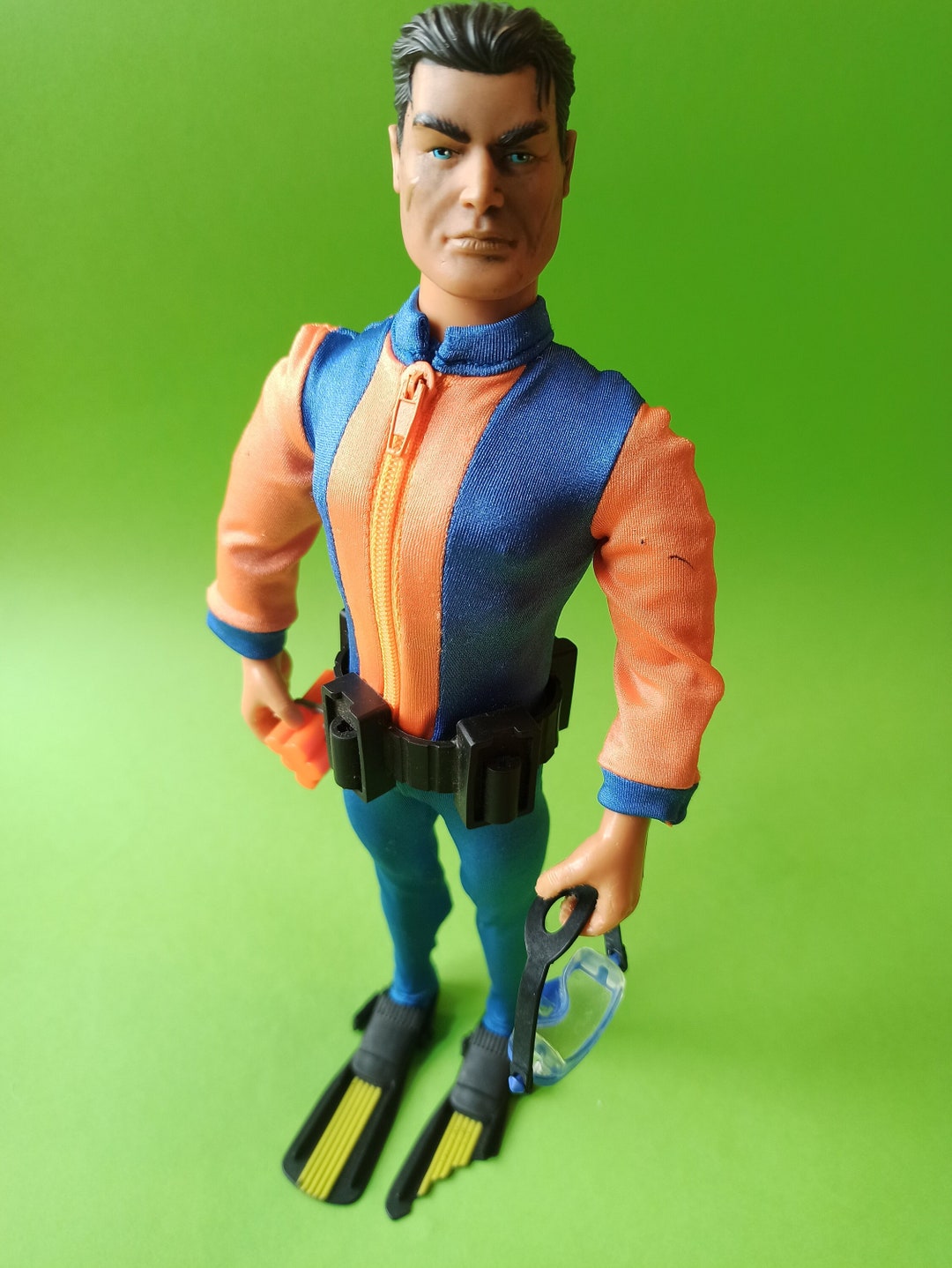 Action Man Scuba Diver, Hasbro ©1995 With Flippers, Mask and Dynamite ...