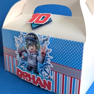 Roblox 3D Party Box | Lolly Bag | Birthday Favor Favour | Personalised ...
