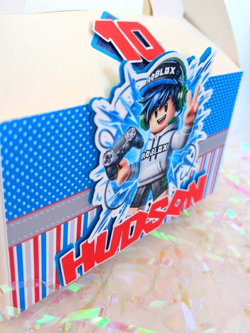 Roblox 3D Party Box | Lolly Bag | Birthday Favor Favour | Personalised ...