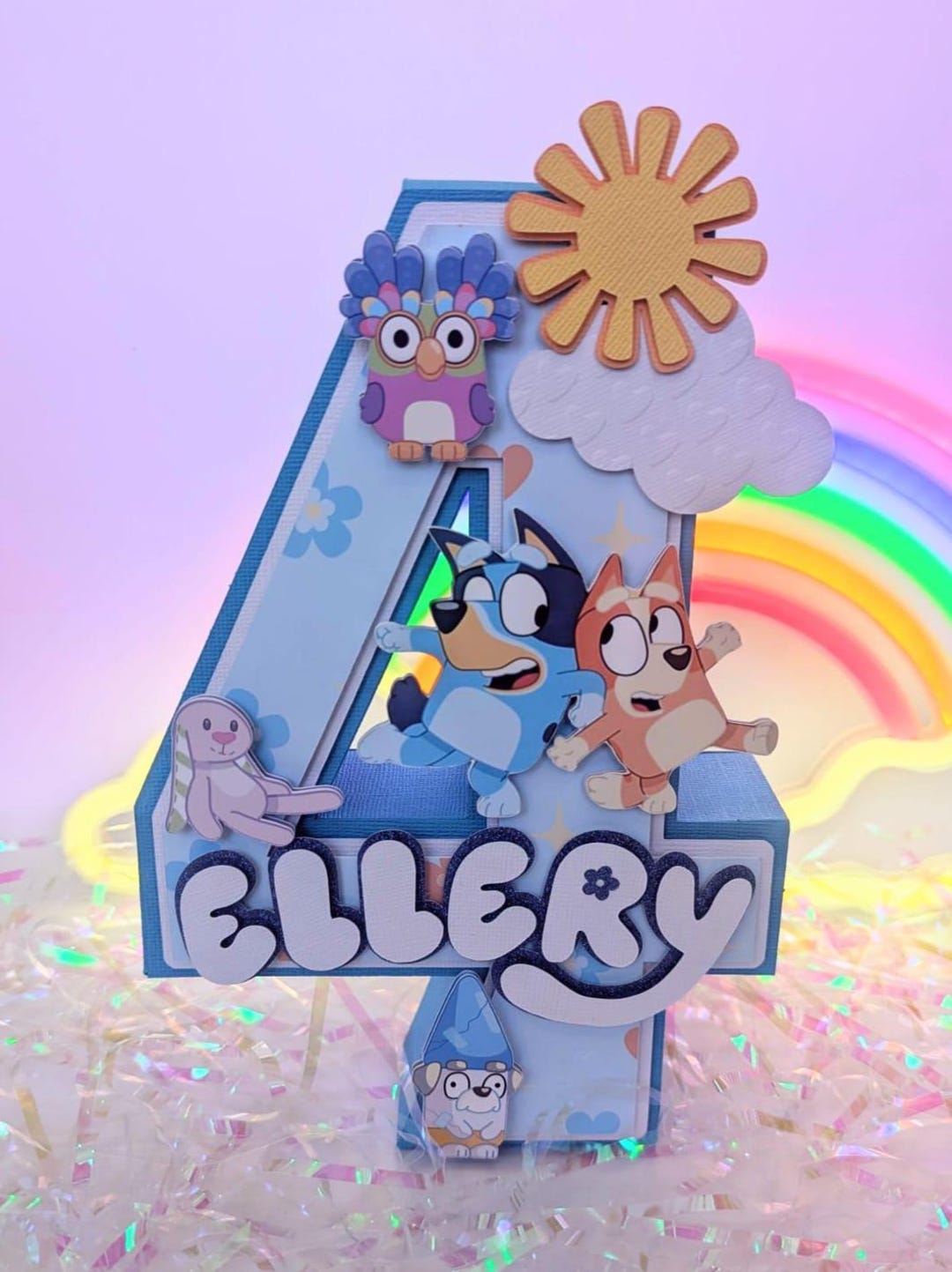 Bluey 3D Number Box | 3D Letter Box | Personalised Custom Birthday ...