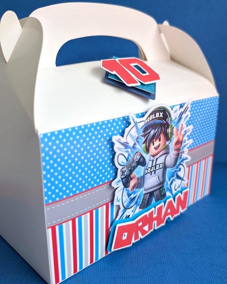 Roblox 3D Party Box | Lolly Bag | Birthday Favor Favour | Personalised ...