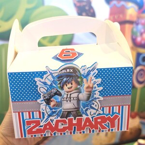 Roblox 3D Party Box | Lolly Bag | Birthday Favor Favour | Personalised ...
