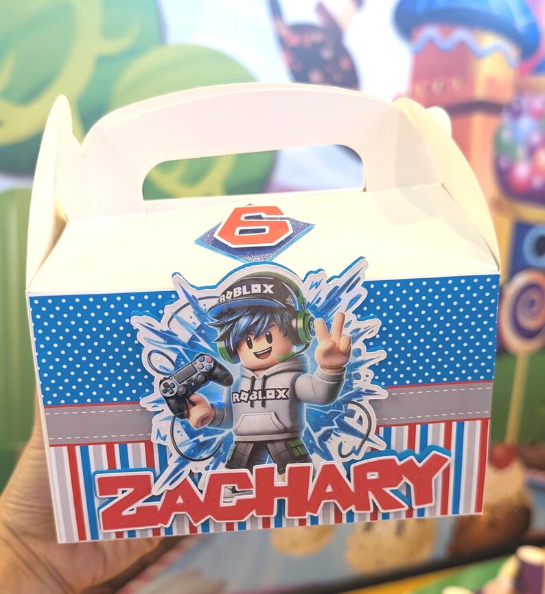 Roblox 3D Party Box | Lolly Bag | Birthday Favor Favour | Personalised ...