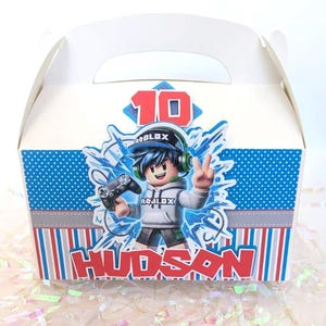 Roblox 3D Party Box | Lolly Bag | Birthday Favor Favour | Personalised ...