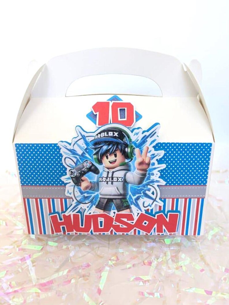 Roblox 3D Party Box | Lolly Bag | Birthday Favor Favour | Personalised ...