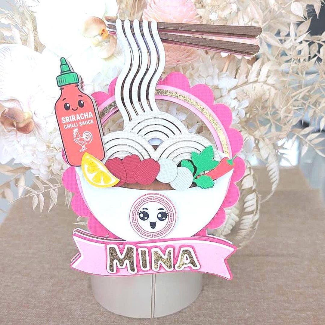 Pho Noodle 3D Cake Topper | Birthday Cake Topper | Personalized ...