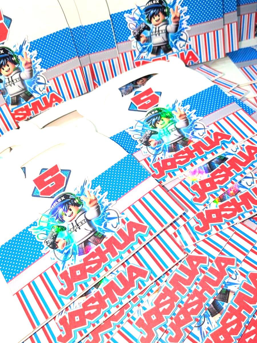 Roblox 3D Party Box | Lolly Bag | Birthday Favor Favour | Personalised ...