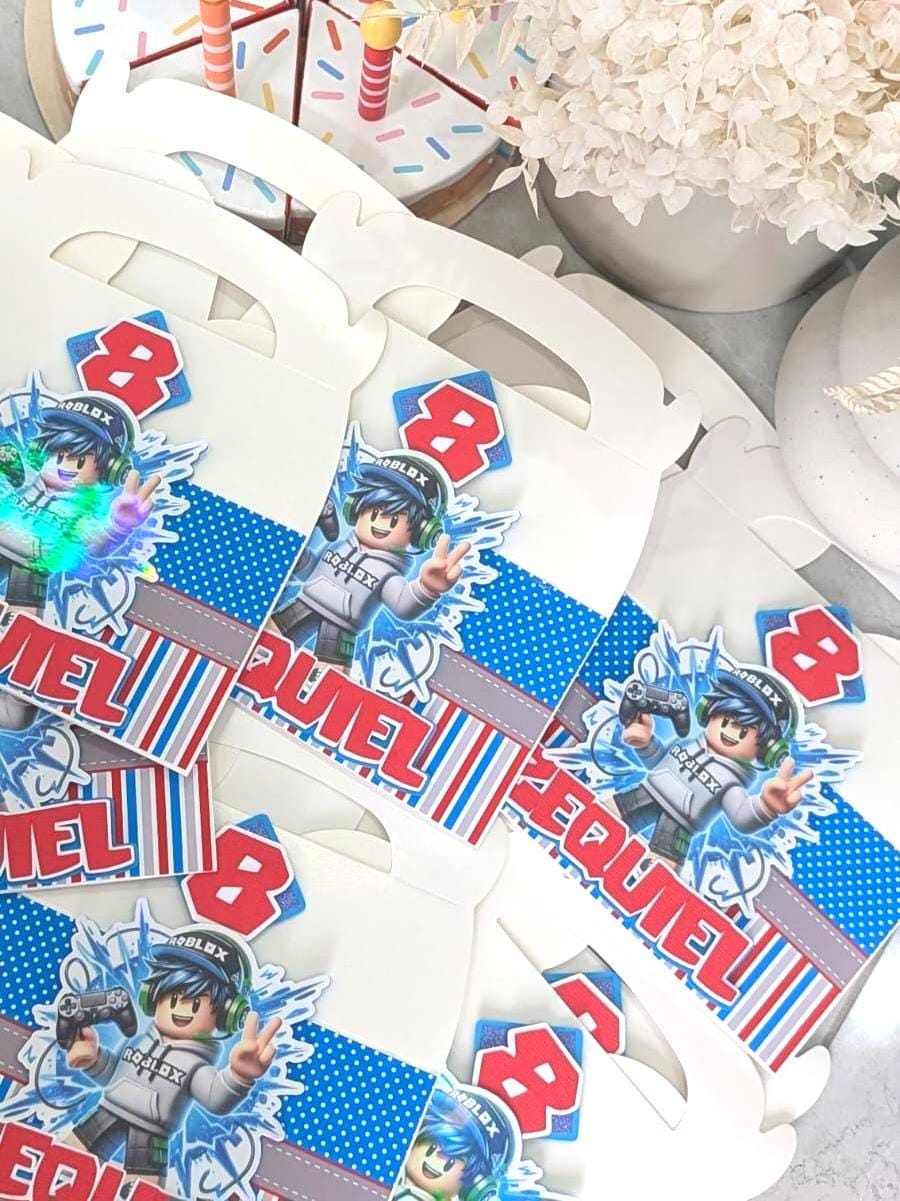 Roblox 3D Party Box | Lolly Bag | Birthday Favor Favour | Personalised ...