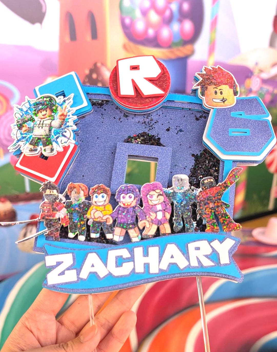Roblox 3D Shaker Cake Topper | Birthday Cake Topper | Personalized ...