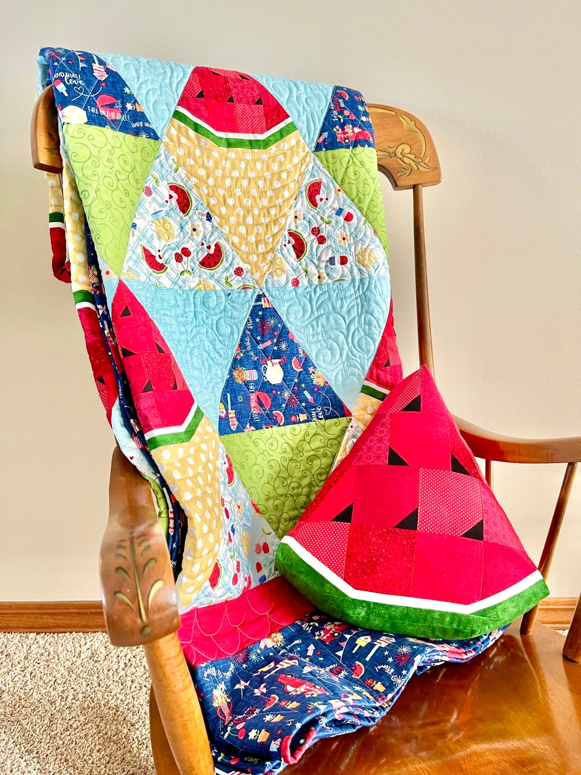 Watermelon Patch Quilt Pattern PDF Digital Download by Angela's DIY ...