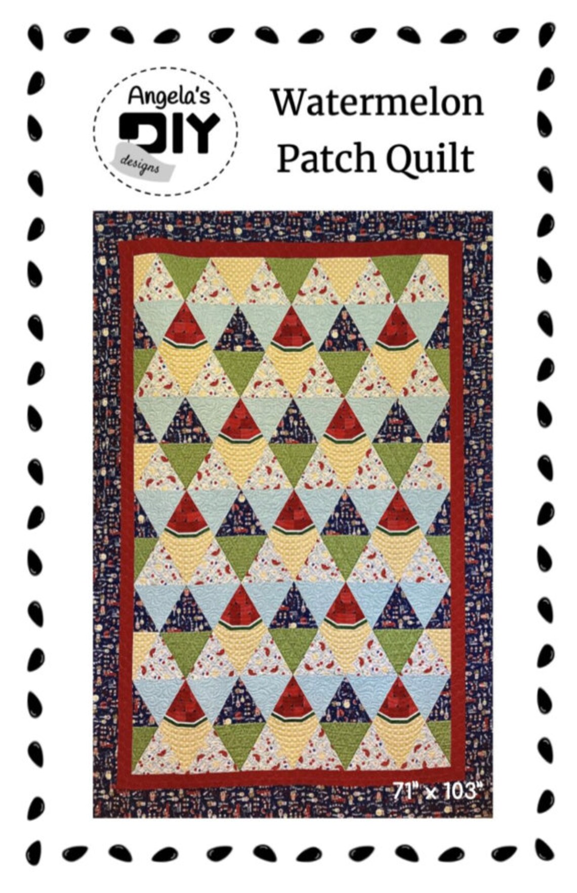 Watermelon Patch Quilt Pattern PDF Digital Download by Angela's DIY ...