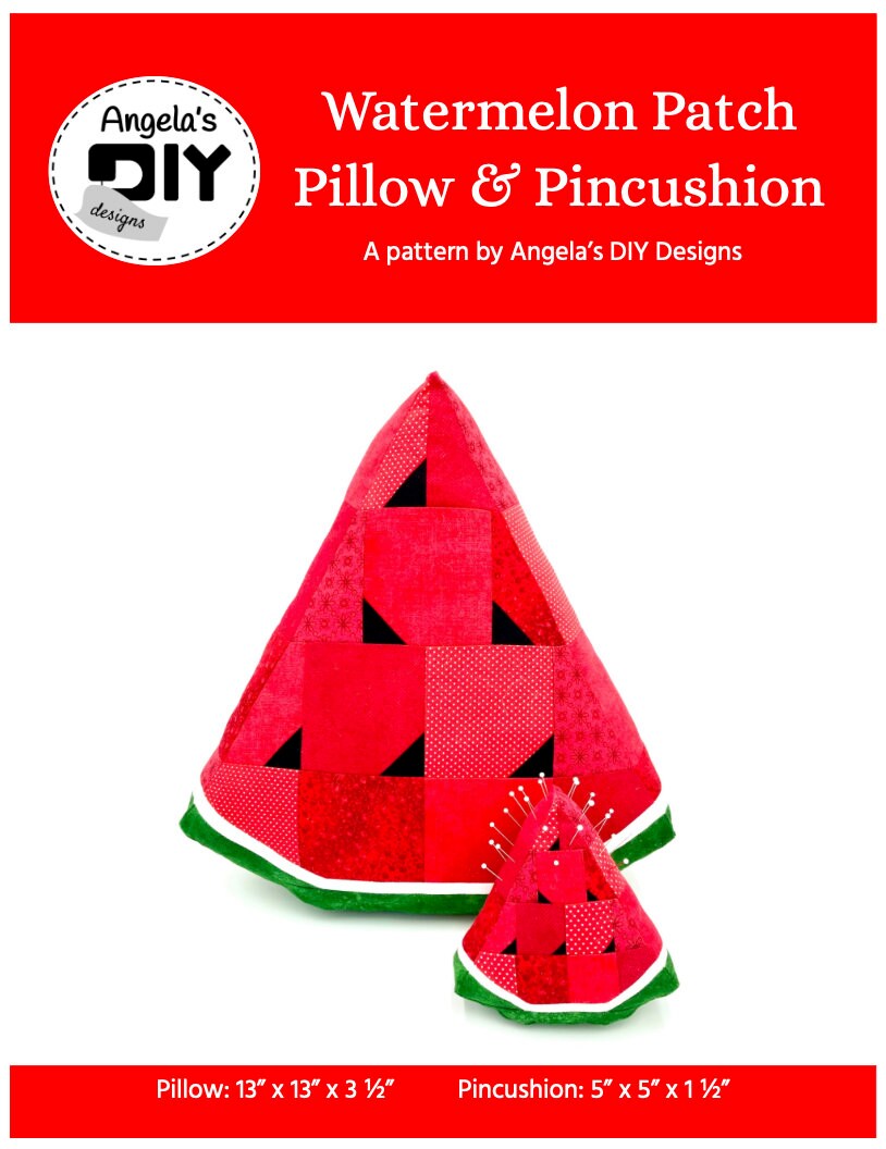 Watermelon Patch Pillow & Pincushion Pattern PDF Digital Download by ...