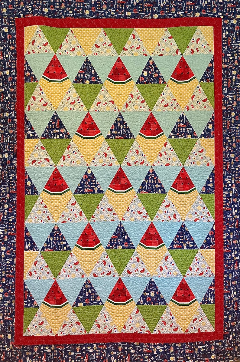 Watermelon Patch Quilt Pattern PDF Digital Download by Angela's DIY ...