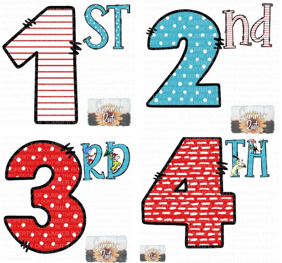 Fun Whimsical Number Font Bundle Matching Our Other Font - Etsy