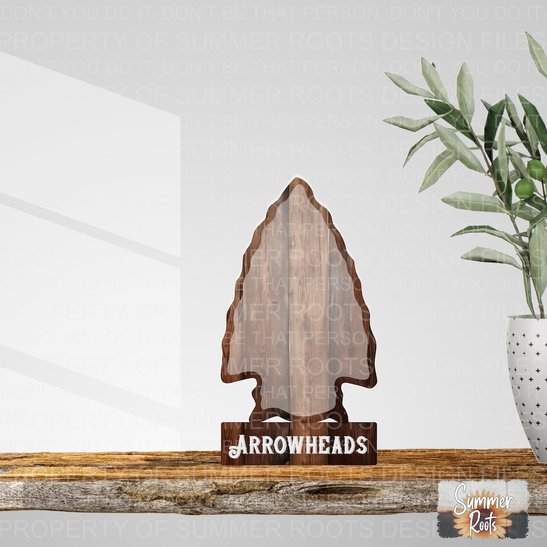 3D Arrowhead 11" Bank Pattern With Acrylic See Through Front Pattern ...