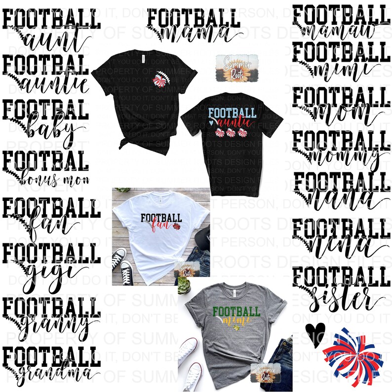 Football Fan Family SVG Bundle Digital Design Download File - Etsy