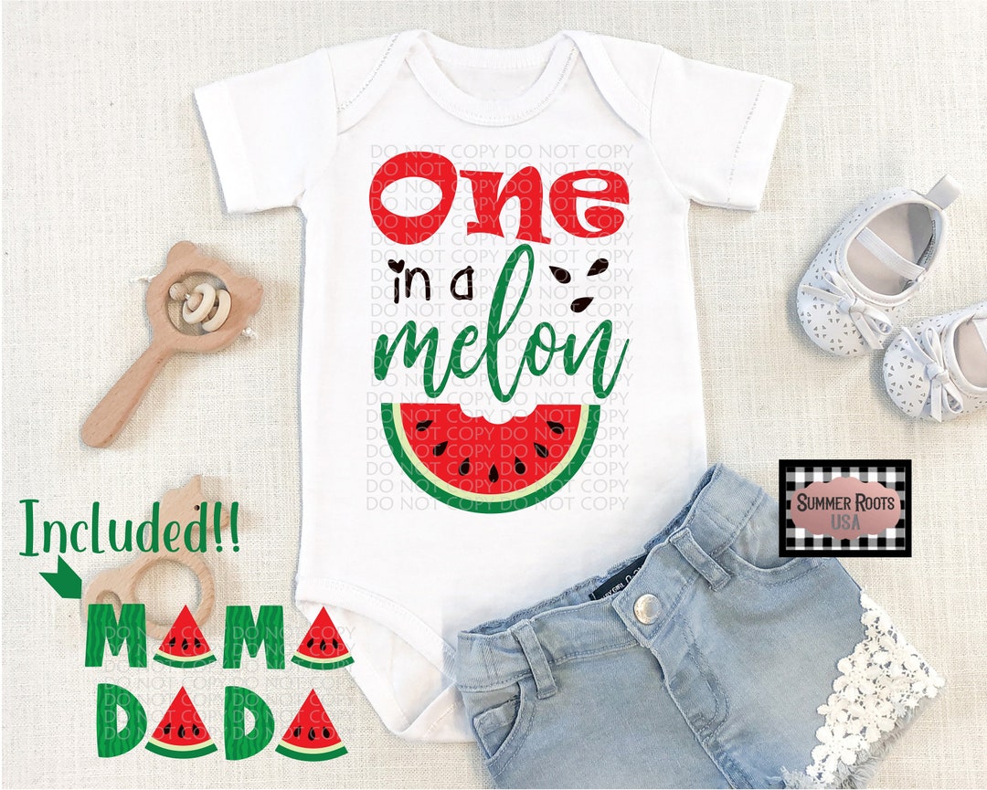 Watermelon Birthday One in A Melon Bundle SVG PNG Digital Design File ...
