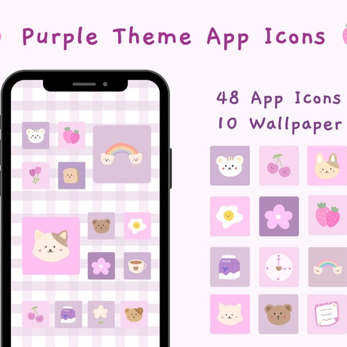 Cute Aesthetic App Icons Pink Theme App Icons Kawaii App - Etsy