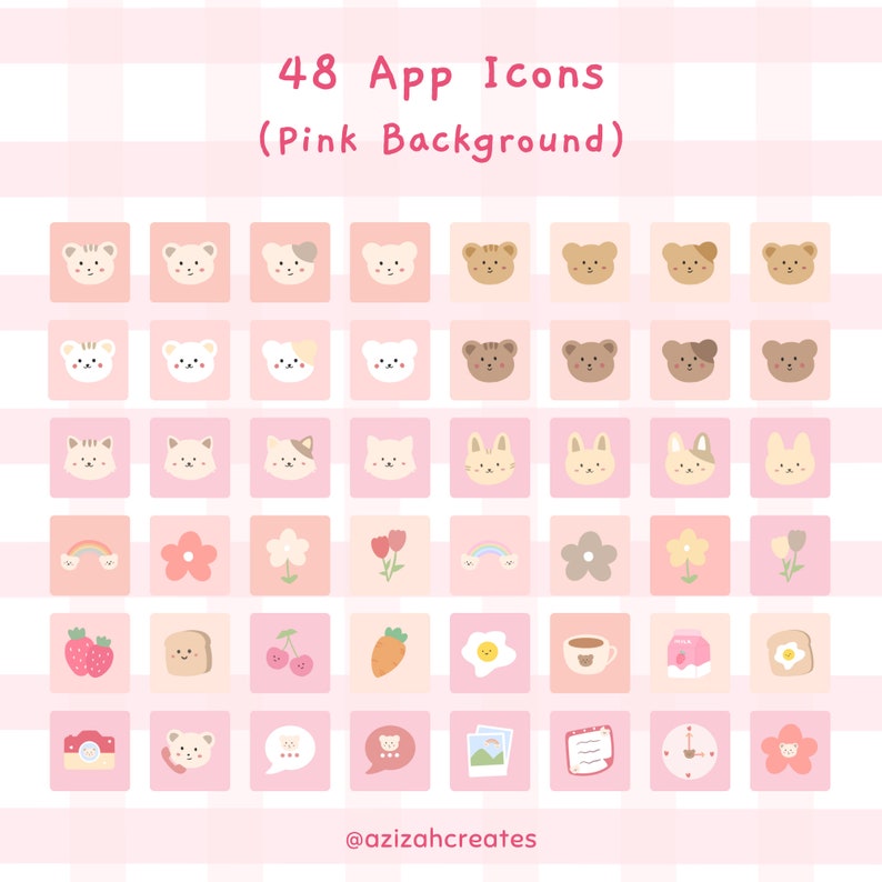 Cute Aesthetic App Icons | Pink Theme App Icons | Kawaii App Icons ...