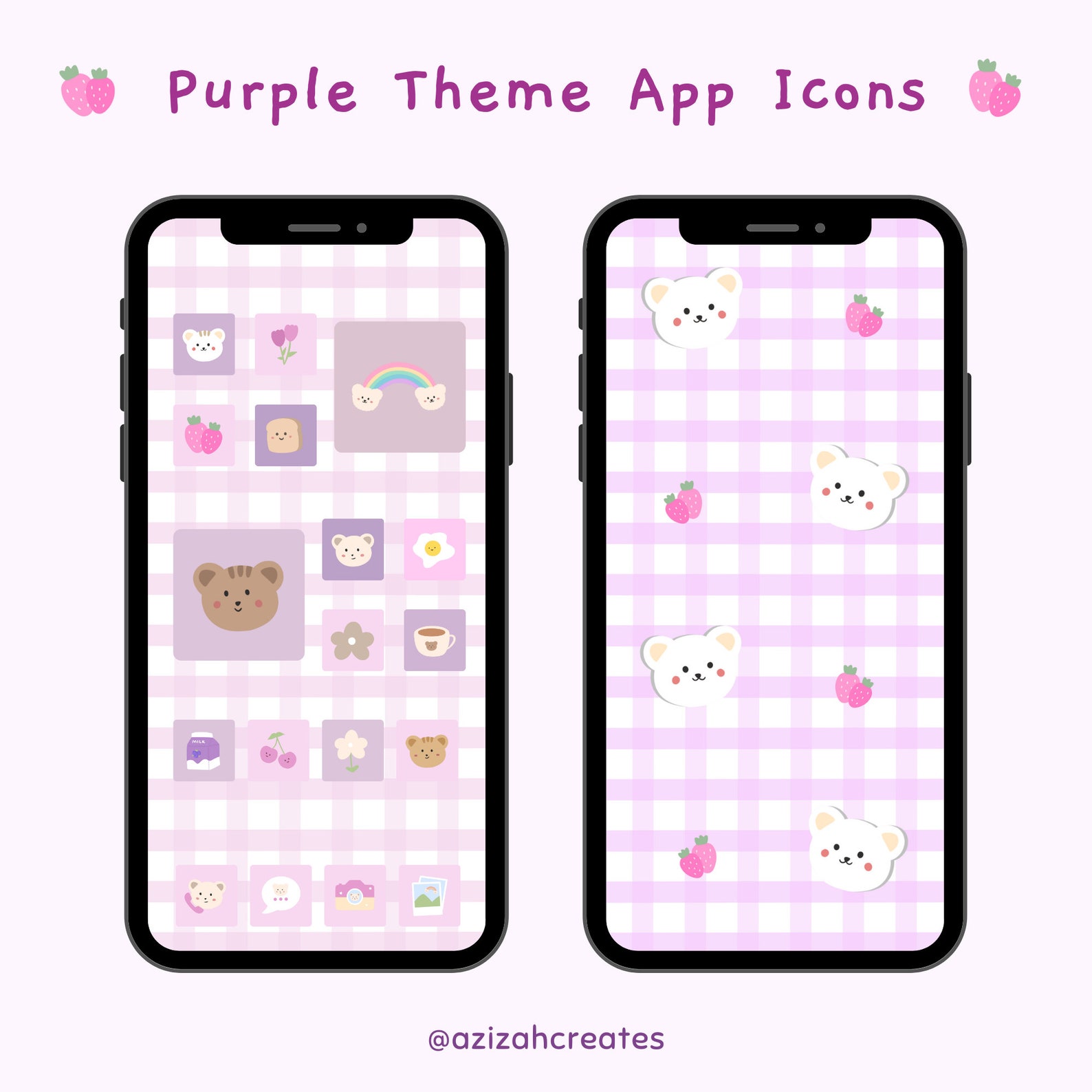 Cute Aesthetic App Icons | Purple Theme App Icons | Kawaii App Icons ...