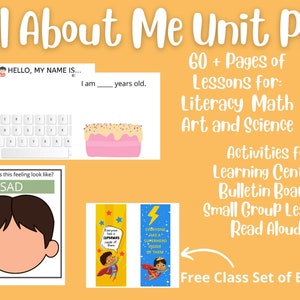 UNIT PLAN All About Me Lesson Plan Pre-kindergarten Back to School Head ...