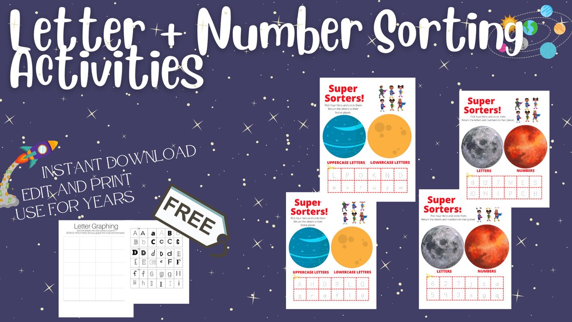 Letter Sorting and Identification Literacy and Math Activity - Etsy