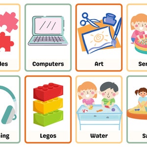 Learning Center Student Tags and Classroom Labels W/ Learning - Etsy