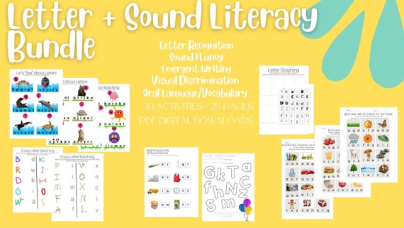 Letter Recognition and Beginning Sound Fluency Bundle Pre | Etsy