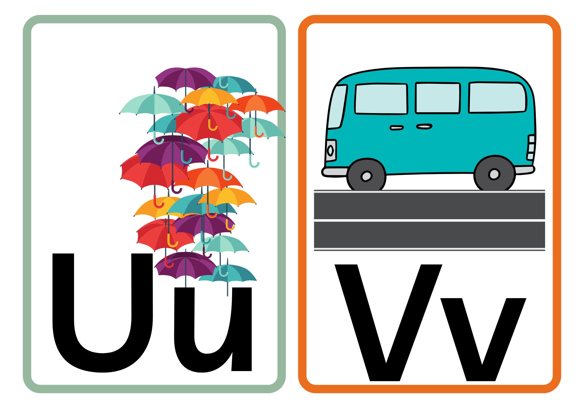 Alphabet Letters Set W/ Pictures Classroom Decor Head Start Prek ...