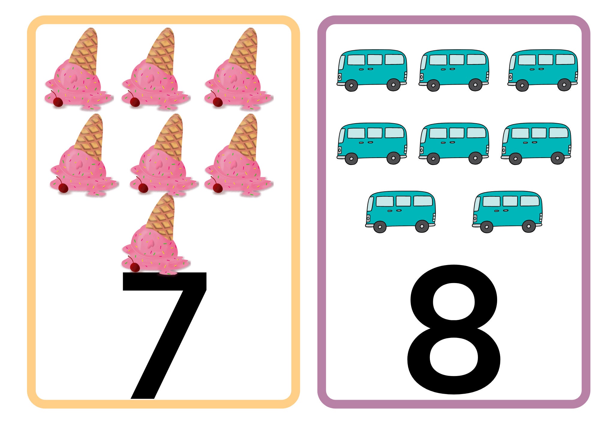 Numbers Set 1-20 With Visuals - Head Start Pre-k Kinder Math Classroom ...
