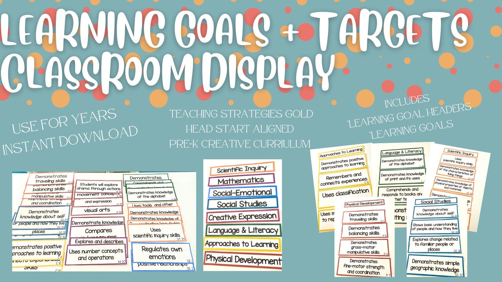 Teaching Strategies Gold Learning Domains and Goals, Pre-kindergarten ...