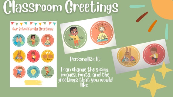 Student Teacher Morning Greetings Back to School Classroom - Etsy