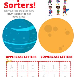 Letter Sorting and Identification Literacy and Math Activity Printables ...
