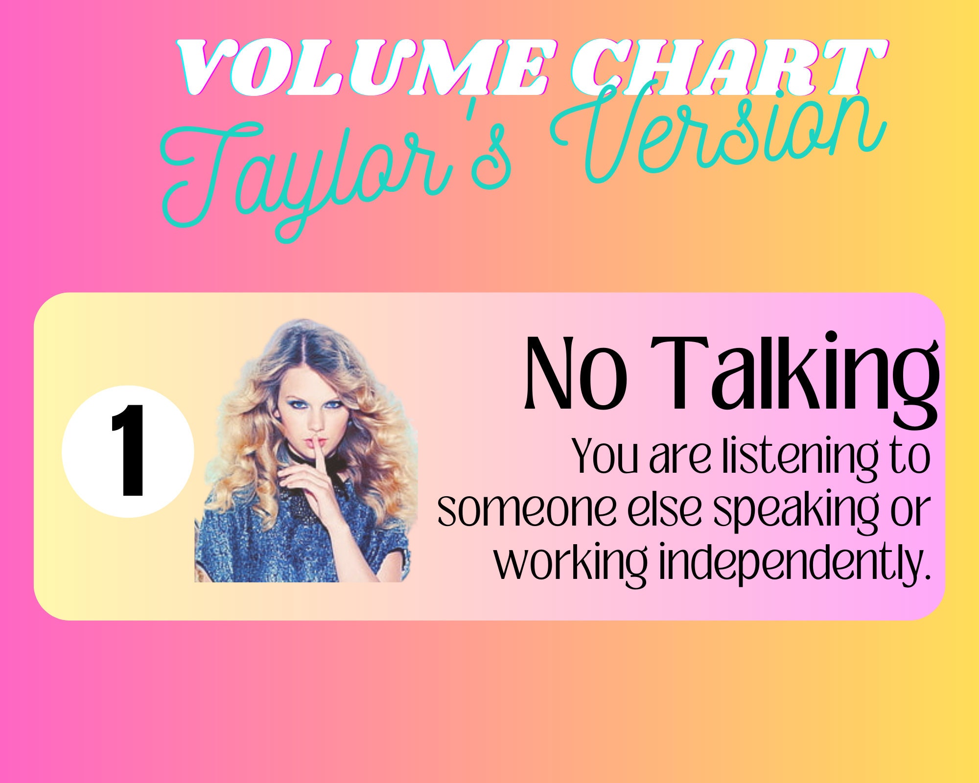 Bundle Taylor Swift Classroom Rules Voice Level Classroom Management ...