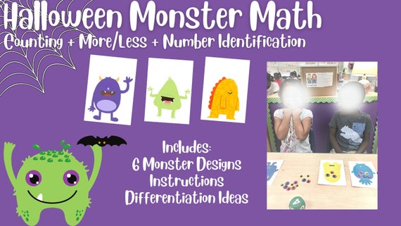 Halloween Fall Monster Math Counting Activity Pre-kindergarten - Etsy
