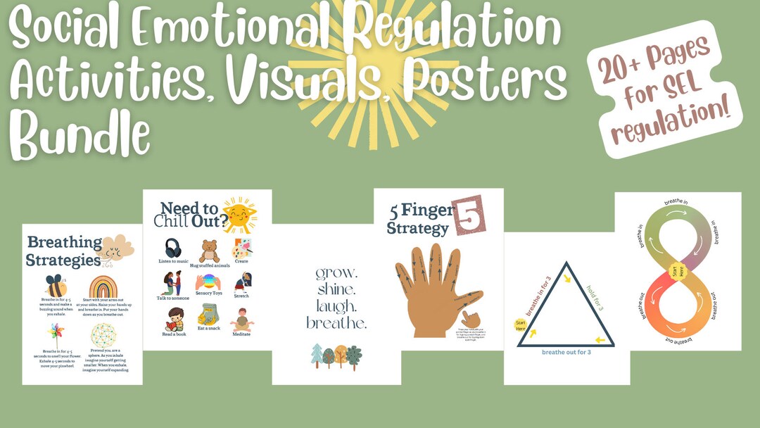Social Emotional Regulation Pack Bundle 22 Pages Prekindergarten Safe ...