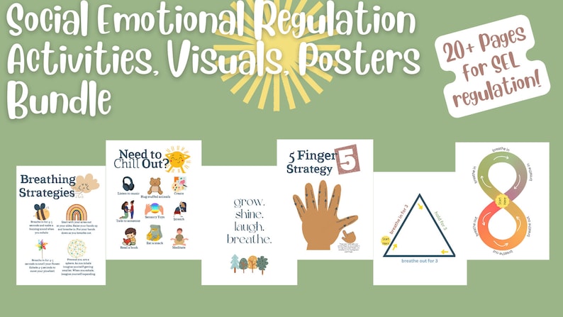 Social Emotional Regulation Pack Bundle 22 Pages Prekindergarten Safe ...