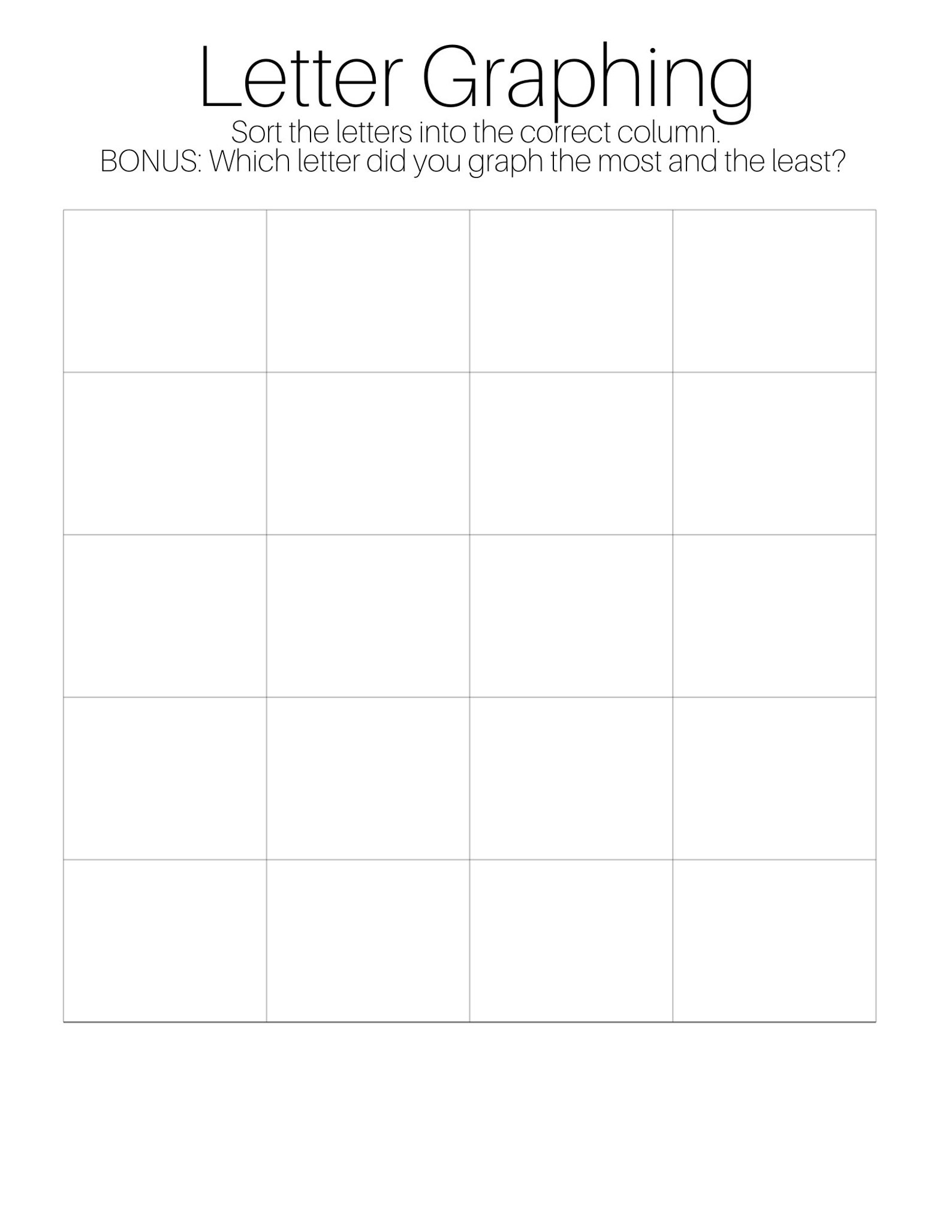 Letter Sorting and Identification Literacy and Math Activity Printables ...