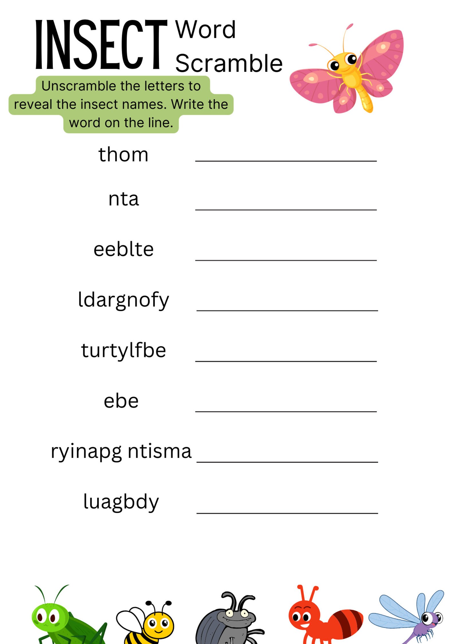 Science Packet Activity Book Insects Printables Kindergarten Digital ...